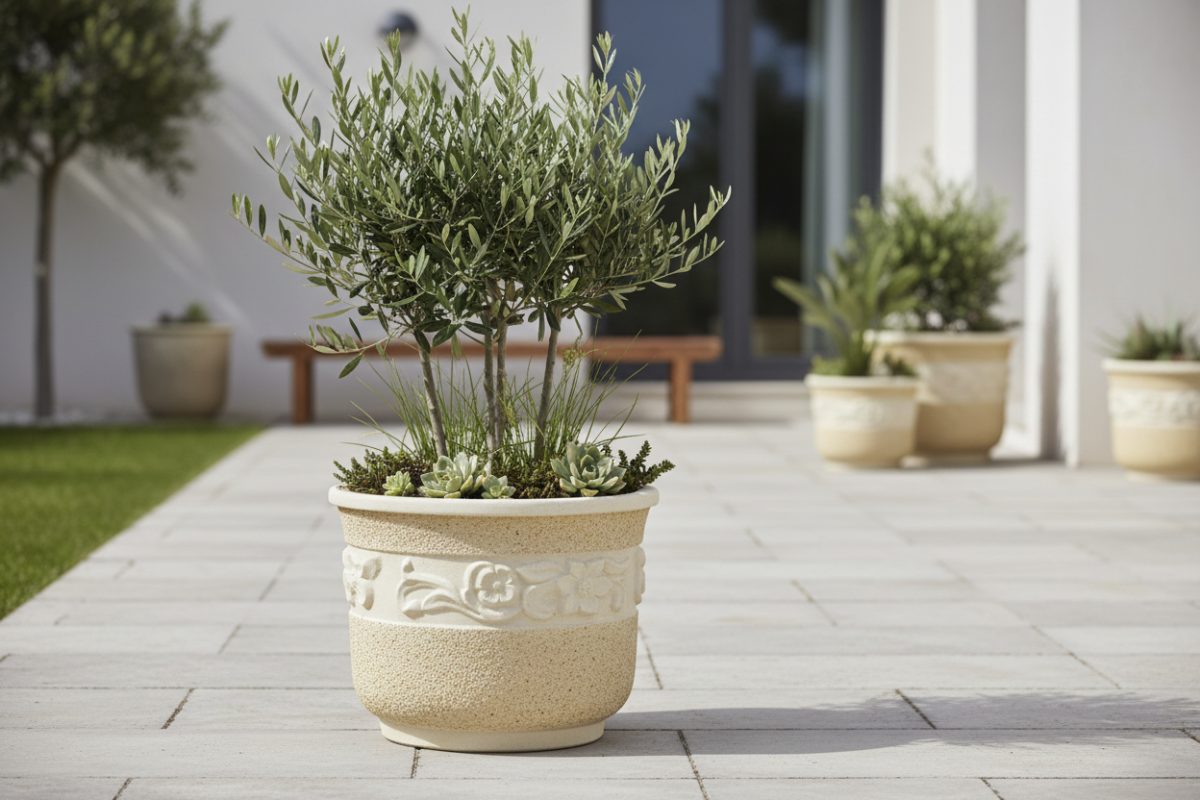 Vaso redondo flores c/bordo 23 - CGodinho